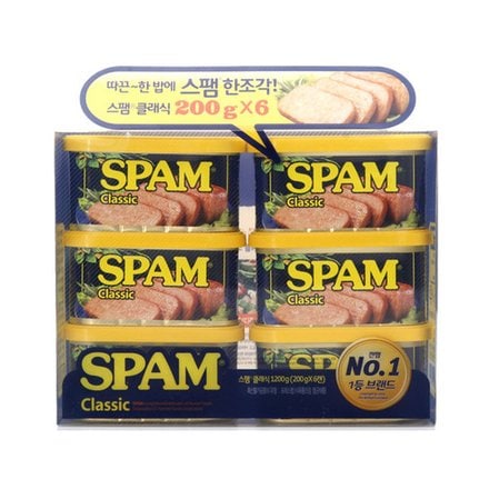 CJ 스팸 클래식 200g*6입